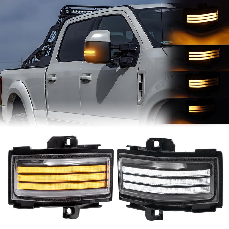 Aexploer Side Tow Mirror Turn Signal LED Lights Compatible with F150 ...
