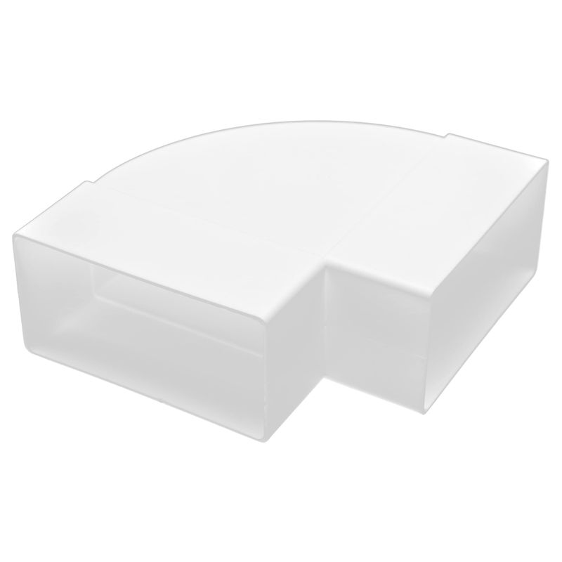 H&C VENT Ventilation Duct Elbow 90° Degree Bend Connector – for Flat Duct 55 x 110 mm – for ABS ...