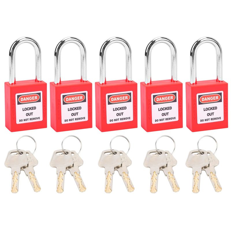 5 Sets Lockout Tagout Lock, 38mm Lockout Lock Insulation Safety ...