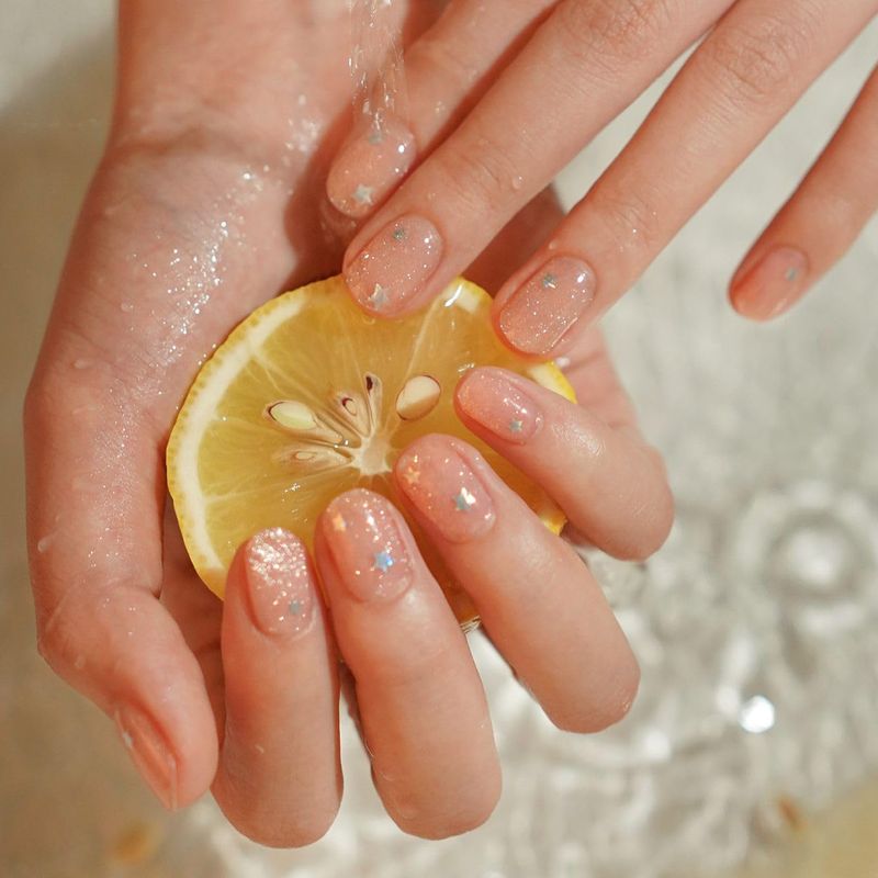 DANNI & TONI 28 Stickers Semi Cured Nail Wraps Soft Self-Adhesive Gel Nail Stickers(Shooting ...