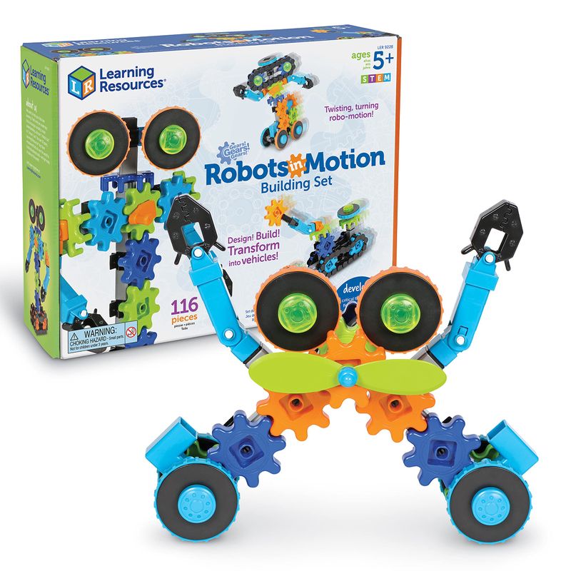 Learning Resources Gears! Gears! Gears! Robots in Motion Building Set ...
