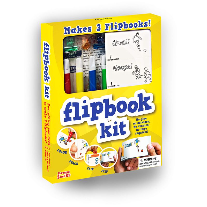 Fliptomania Make Your Own Flipbook Kit: Basketball and Soccer - Paper ...
