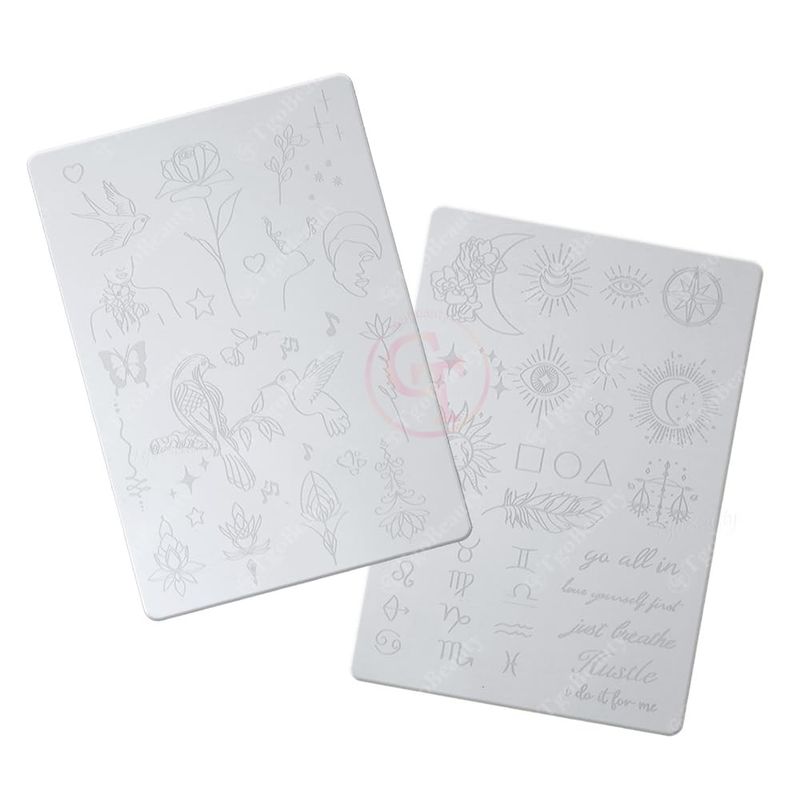 White Tiny Tattoo Practice Skin Double Sided Silicone Tattoo Training ...