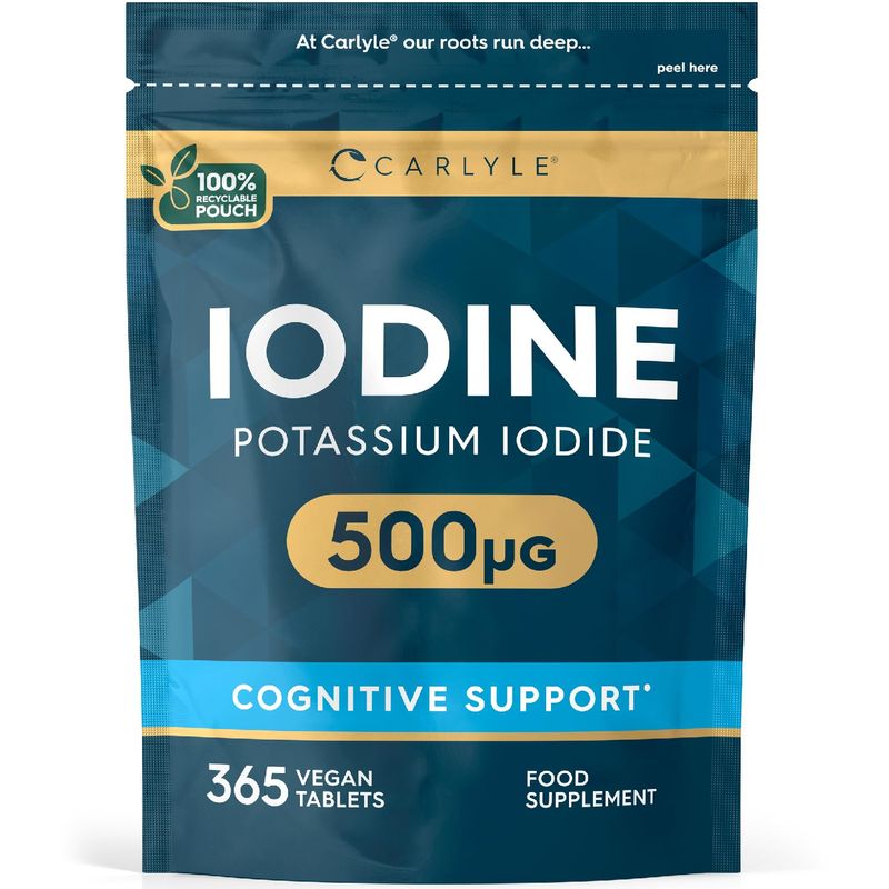 Iodine Tablets 500mcg | High Strength Iodine Supplement | 365 Vegan ...