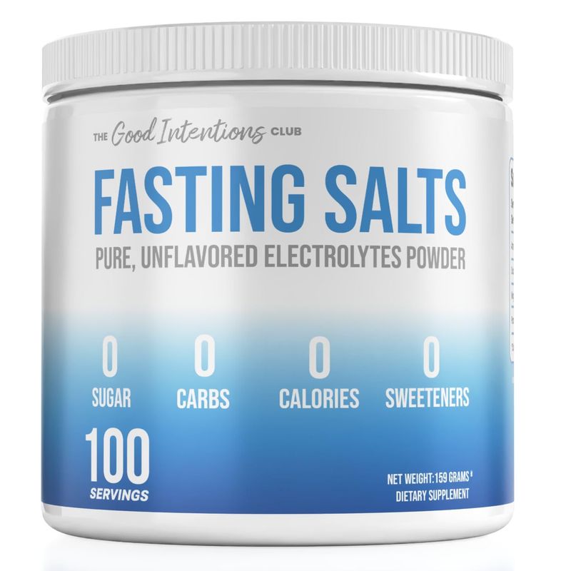 The Good Intentions Club Fasting Electrolytes - Unflavored Electrolyte ...