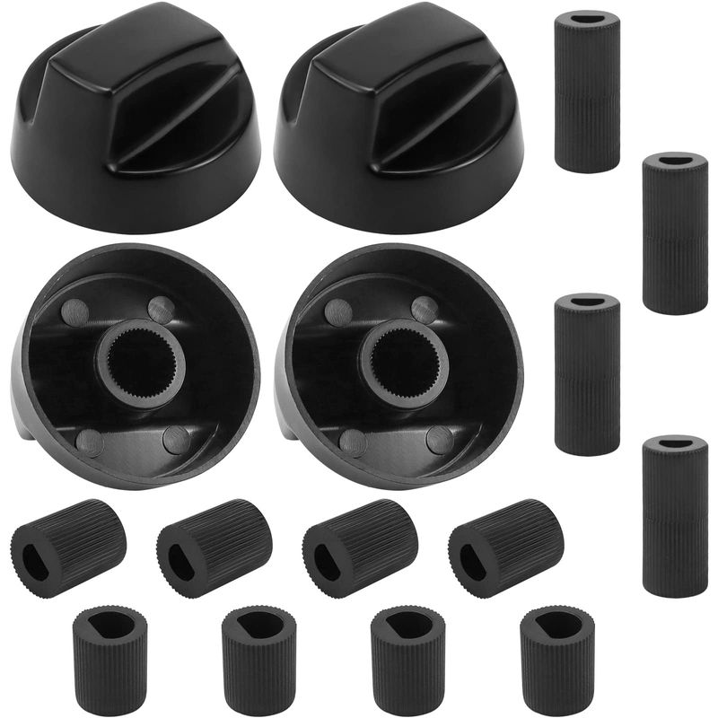 AMI PARTS Black Oven Control Switch Knob with 12 Adapters for Oven ...