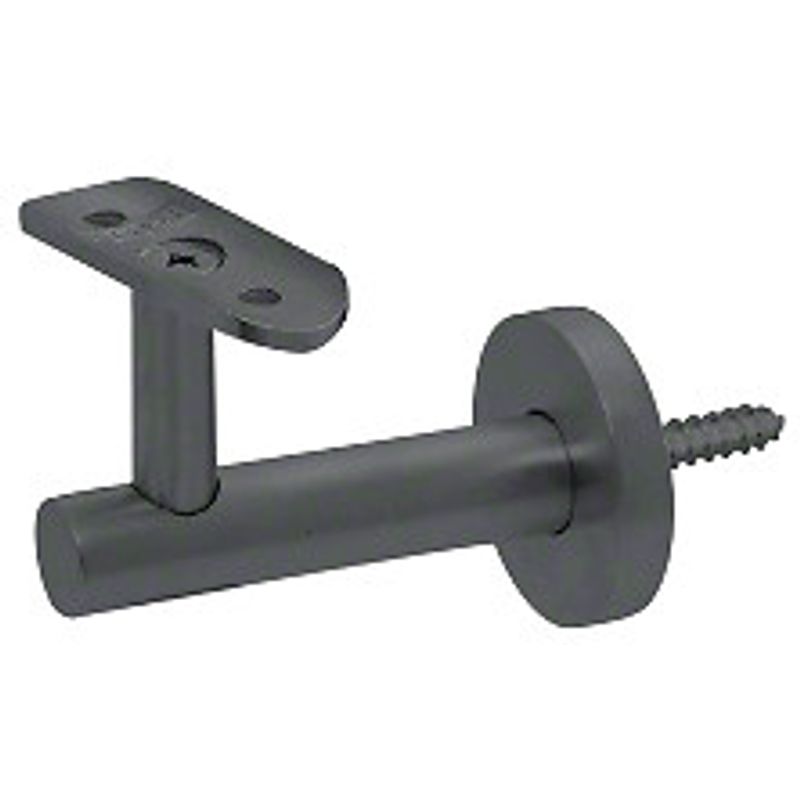 CRL HR3EWMBL Matte Black Short Arm Malibu Series Wall Mounted Hand Rail ...