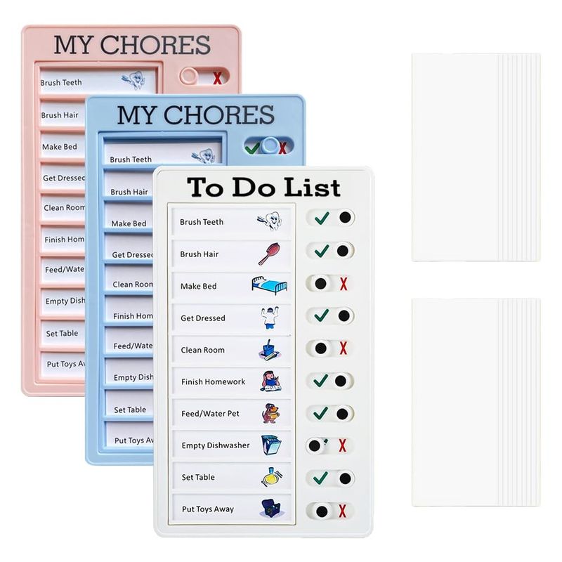 TRKETK 3 Pcs Chore Chart Memo Boards, My Chores to Do List Board Daily ...