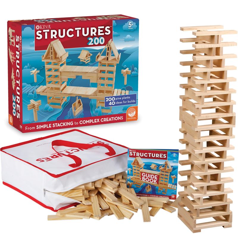 MindWare KEVA Structures 600 Planks - Free-Form 3D Building kit for ...