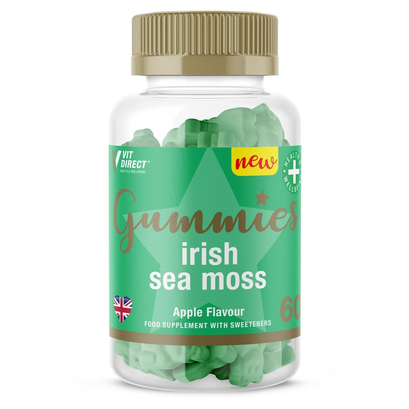 Vit Direct - Irish Sea Moss Gummies - 60 Apple Flavoured Gummies ...