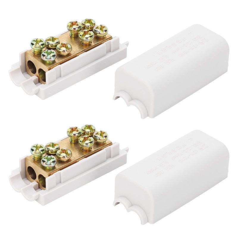 2Pcs Terminal Blocks HighPower Main Splitter TShape 1in2out Wiring ...