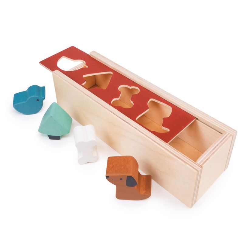 Mentari Toys - Pet Shape Sorting Box - Wooden Shape Sorter Toy for Toddlers - Classic Activity ...