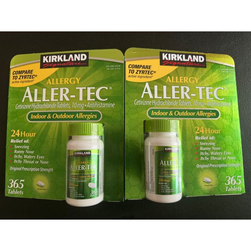 ️🔥 Kirkland 365 Tab.Aller-Tec Allergy Antihistamine 10mg ZYRTEC ...