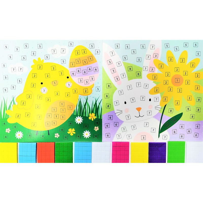 YLAB Easter Mosaic Art Kit – Pack of 2 – Easter Bunny & Chick Craft Set ...