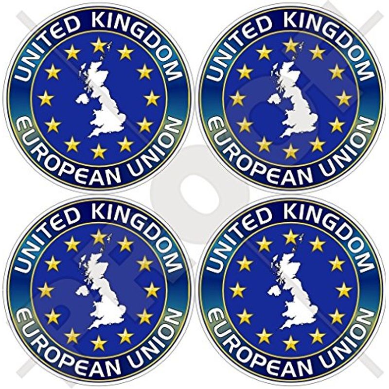 European Union United Kingdom Map Shape EU-UK Europe-British 50mm (2 ...