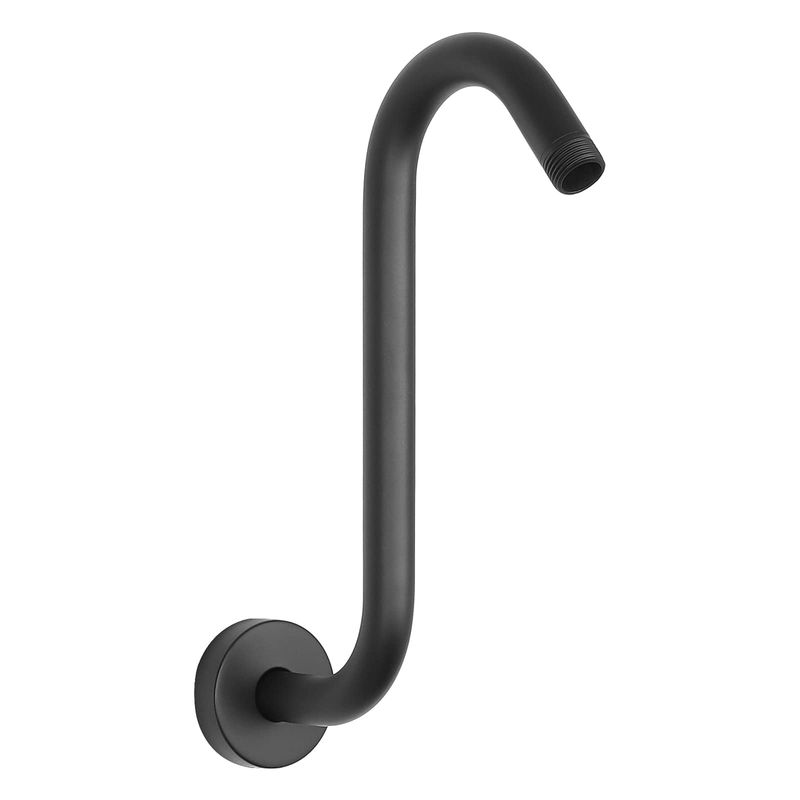 HarJue S Shaped Shower Arm, High Rise Shower Head Extension Pipe ...