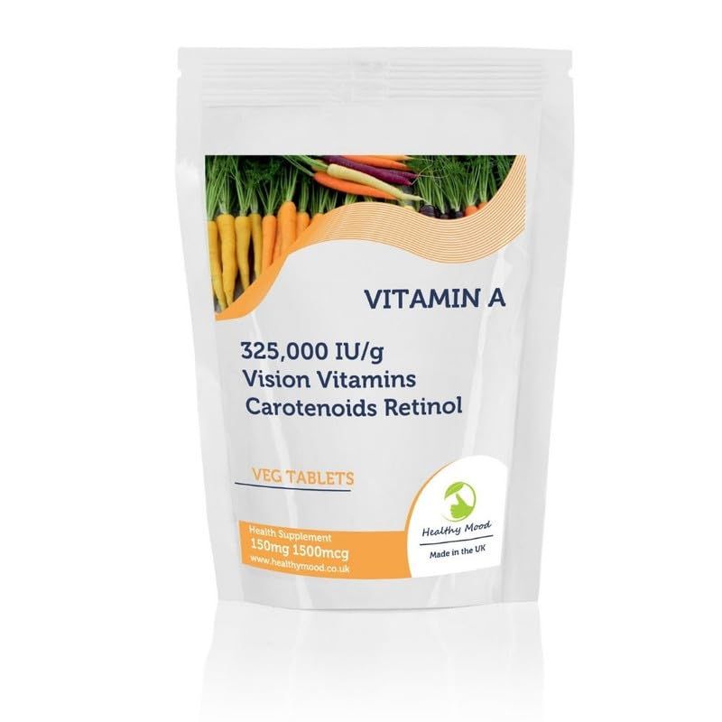 Vitamin A 150mg 1500mcg 325,000 IU/g Tablets - Choose Your Packet Size ...