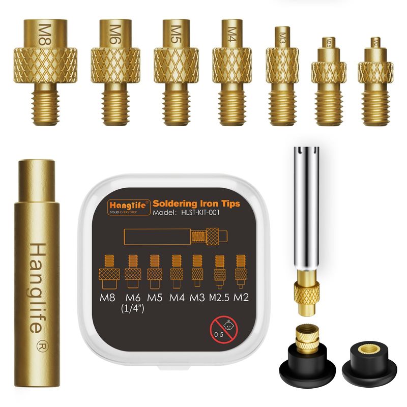 HANGLIFE Soldering Iron Tips for Threaded Inserts M2 M2.5 M3 M4 M5 M6 ...