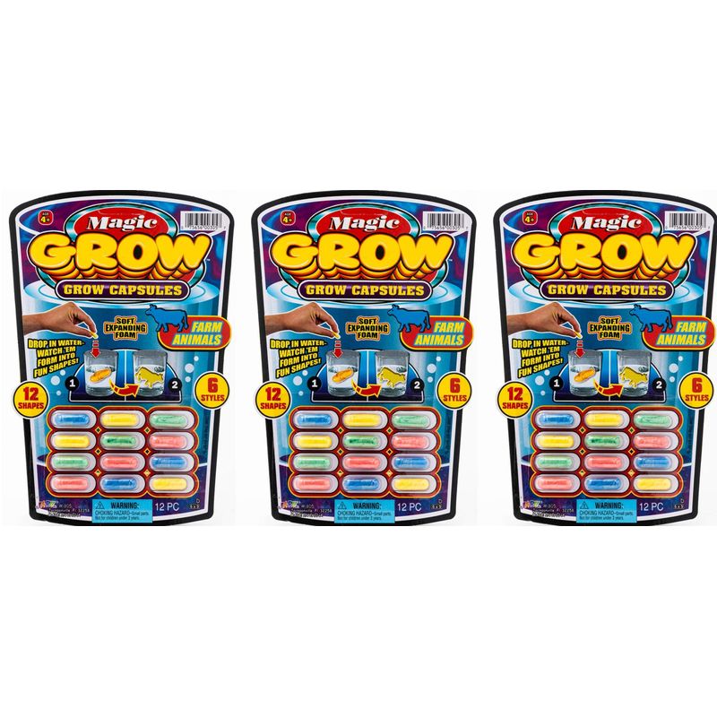 JA-RU Magic Grow Capsules, (3 Packs 36 Capsules Assorted). Water ...