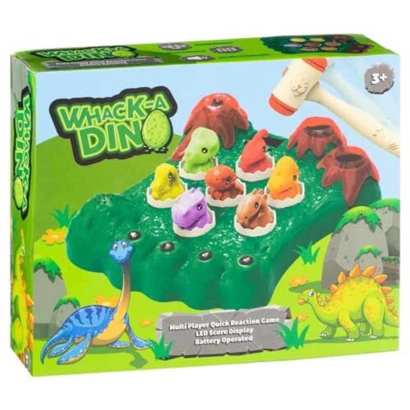 Whack a- Dino Game Toy with Dinosaur, Mini Electronic Arcade Game LED ...