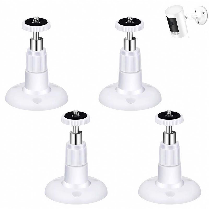 Ring Camera Mount, 4PCS Camera Wall Mount 360° Adjustable Bracket for ...