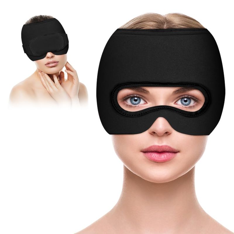 Cooling Mask Hat Relief Cap, Gel Headache Hat Cooling Hood Cap Cooling ...