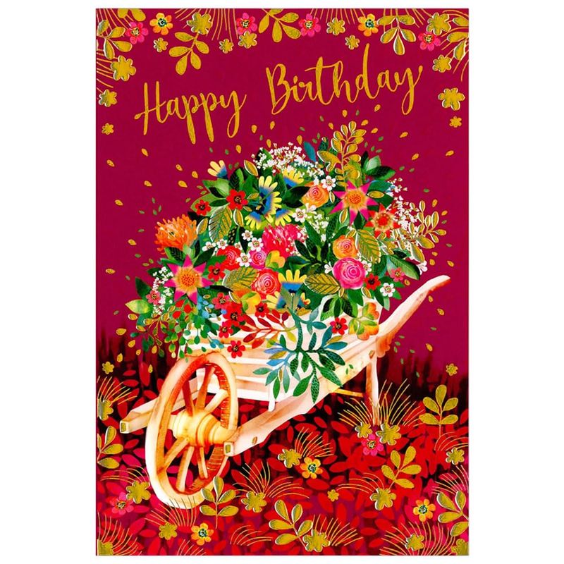 Birthday Card Color Chart Flower Car AG320-49 Bi-Fold Cards Chicyu ...