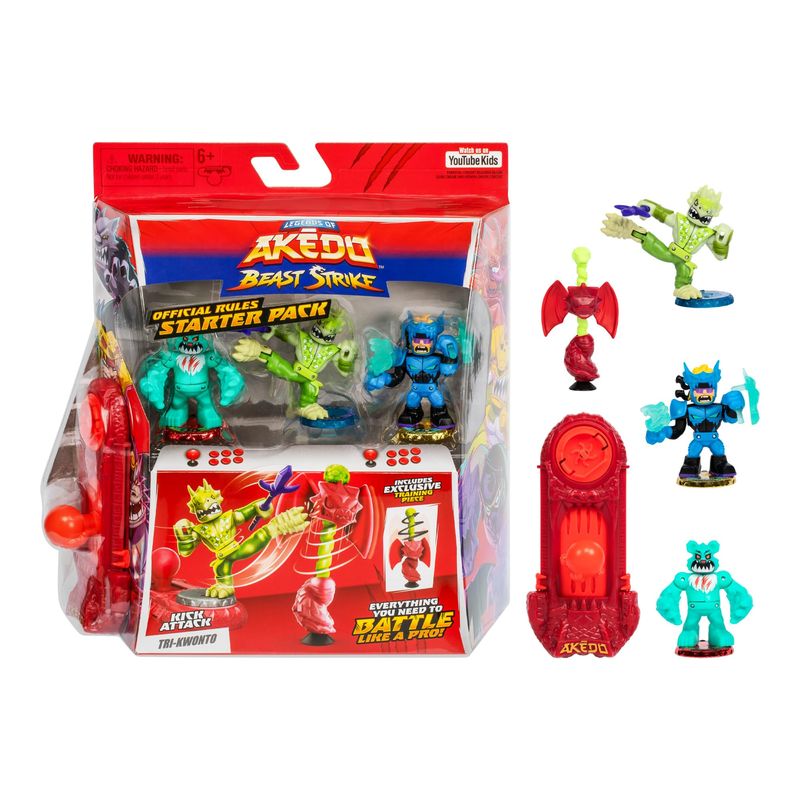 Legends of Akedo Beast Strike Starter Pack | 3 Akedo Warriors | 1 ...
