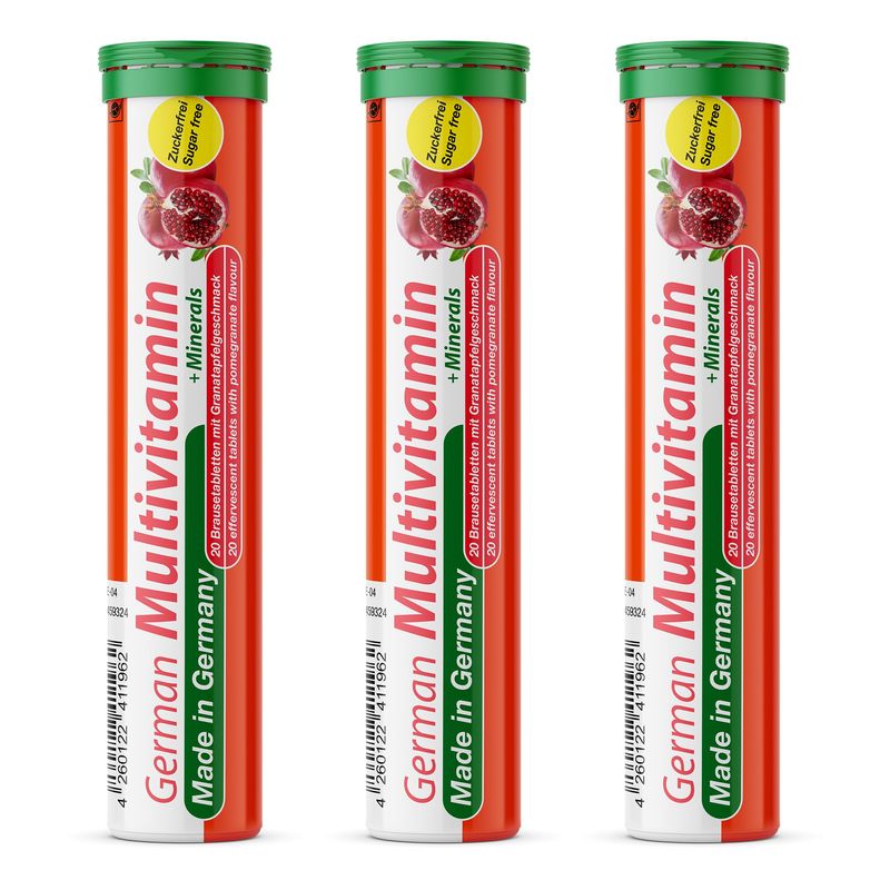 German Multivitamin + Minerals Effervescent Tablets Pack of 60 ...