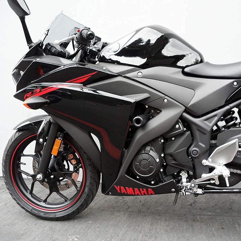 Shogun Yam YZF-R3 YZF R3 2015 2016 2017 2018 Black No Cut Frame Sliders ...