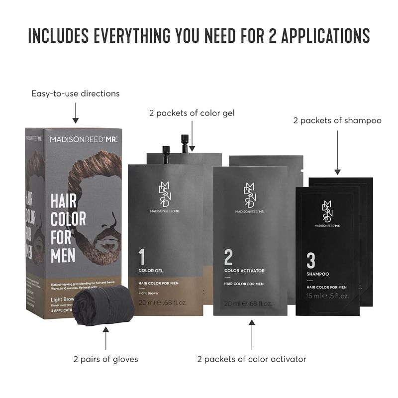Madison Reed Mr Hair Color For Men Kit • Light Brown, 1 Count - Online ...