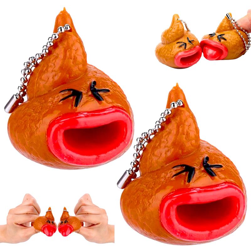 2Pc Funny Poop Fidget Toys,Poping Out It Tongue Fake Poo Stress Sensory ...