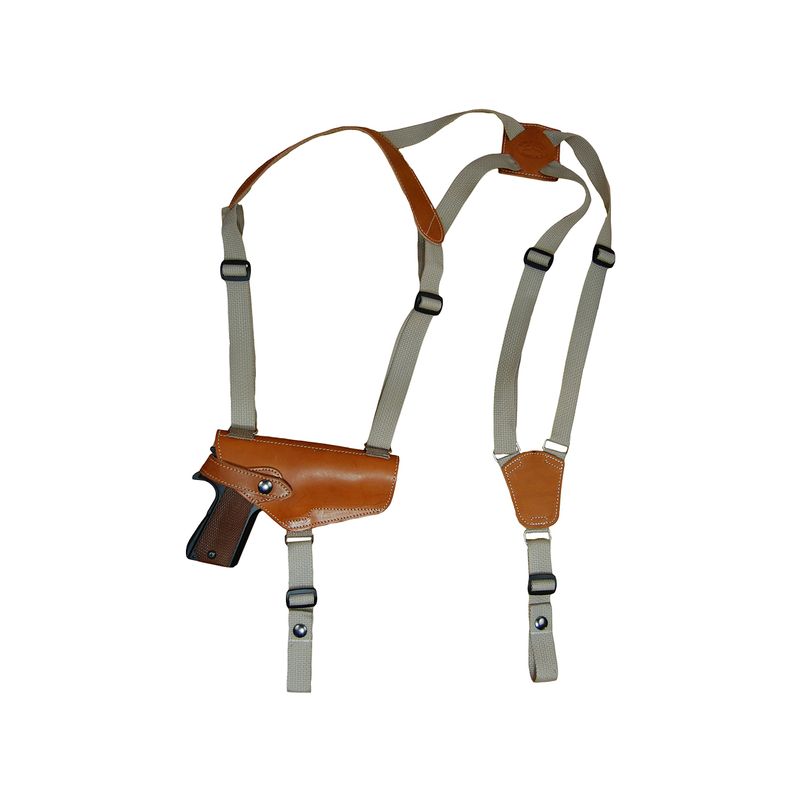 New Barsony Horizontal Saddle Tan Leather Shoulder Holster for ...