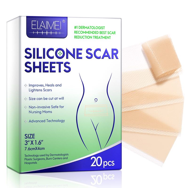 Silicone Scar Sheets 20Pcs, Silicone Scar Tape, C Section Scar Silicone ...