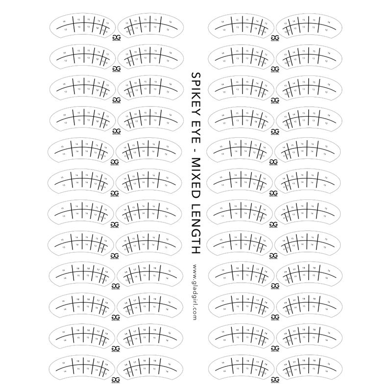 Spikey Eye Lash Map Sticker Mixed Length - EveryMarket