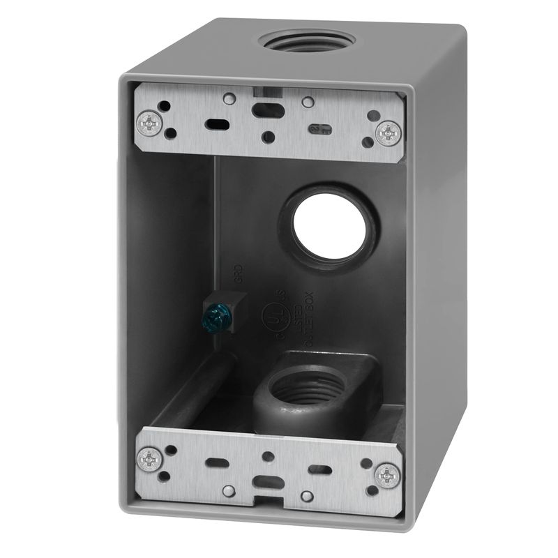 ENERLITES Weatherproof Outlet Box with Three 3/4-in Threaded Outlets ...