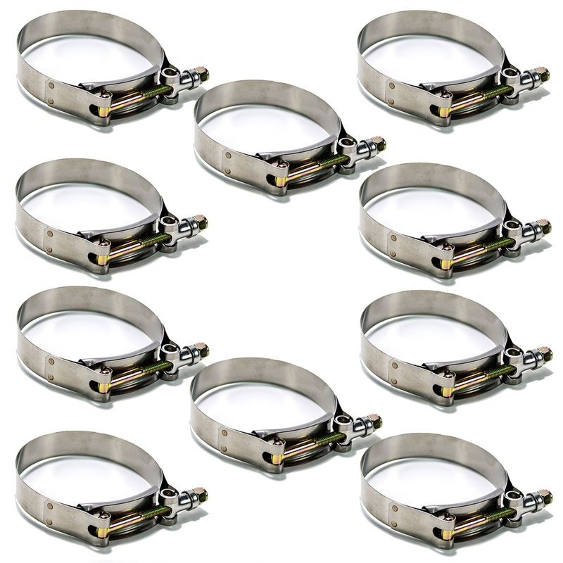 Squirrelly 3.5" Stainless-Steel T Bolt Clamp – Corrosion Resistant Hose ...