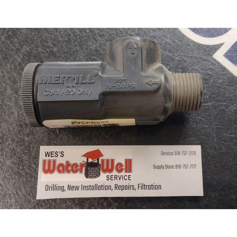 New Merrill 1/2" PVC Pressure Relief Valve for Water Well Installation ...