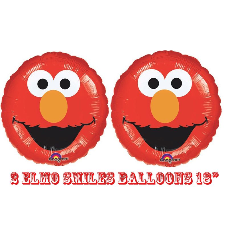 Anagram Elmo Smiles Foil Balloons 18" (2 Balloons) - Online Marketplace ...