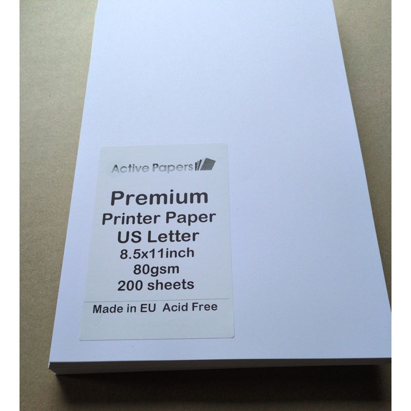 White Printer Paper 80gsm 8.5x11 inch 200 Sheets US Letter Size ...