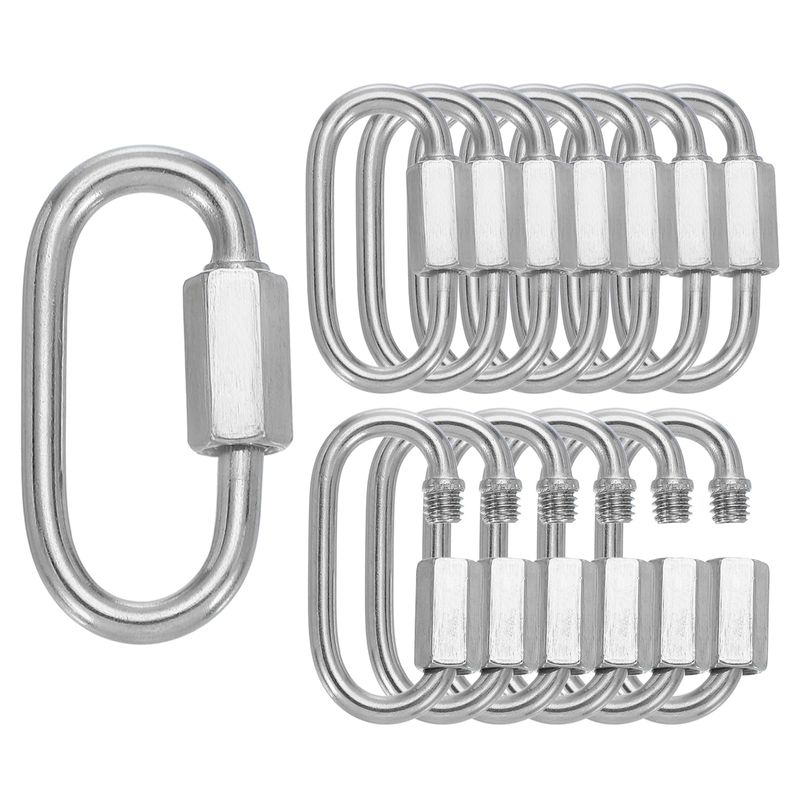 PATIKIL M4 Quick Link Chain Connector, 15 Pcs 3/16" 304 Stainless Steel ...