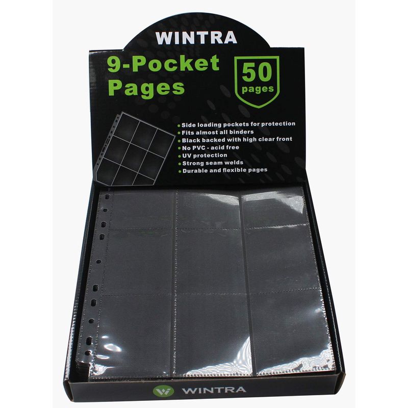 WINTRA Superior 9-Pocket Double-Sided Trading Card Pages, 900 Pockets ...