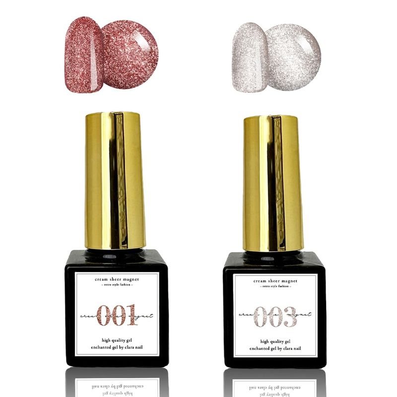 CLARA GEL 001 003 Color Gel Gel Magnetic Nail Gel 001 003, Set of 2 ...