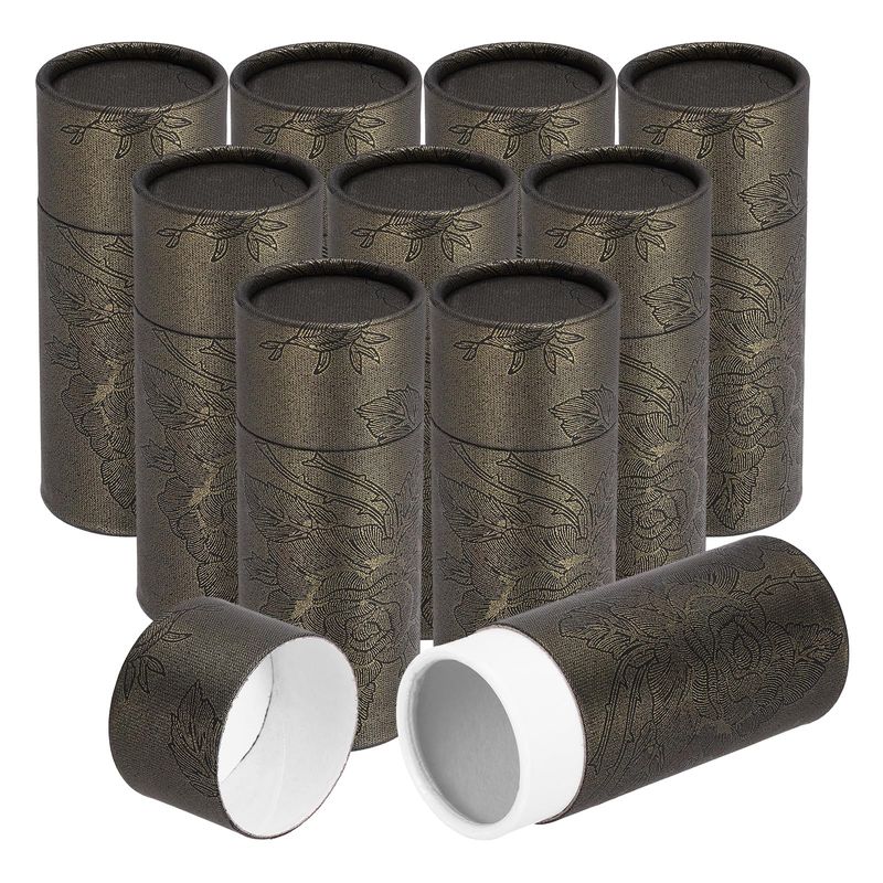 sourcing map 10pcs Kraft Paperboard Tubes, 30ml Empty Round Cardboard ...