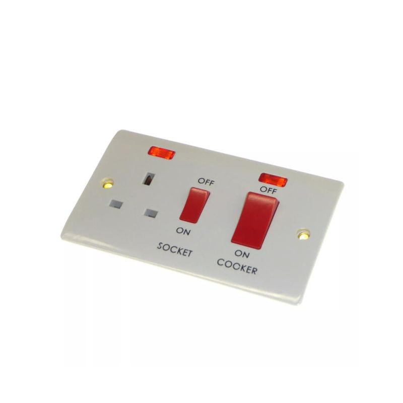 45A Double Pole Switch with Neon Indicator – Heavy-Duty Wall Mounted ...