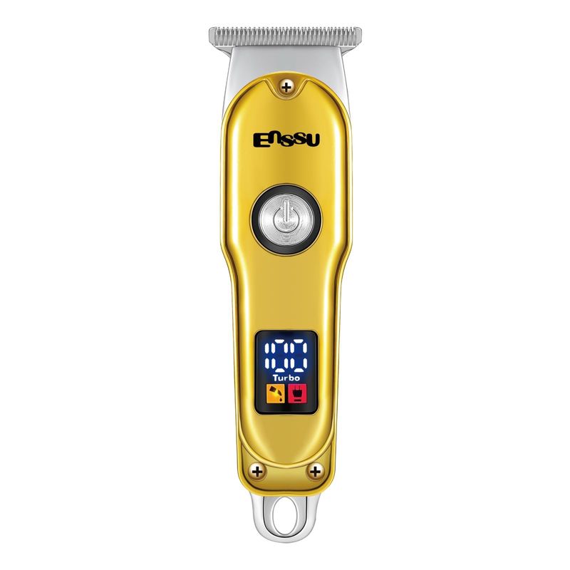 ENSSU Cordless Hair Clippers, Rechargeable T-Blade Trimmer with LCD ...