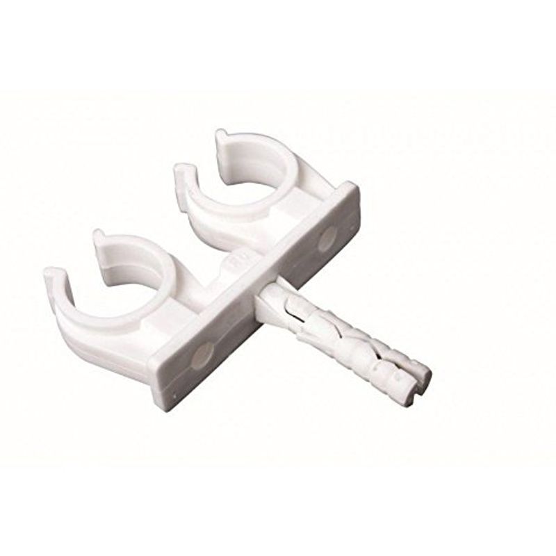 Open Double Pipe Clamp with Screw Tube - Clip Cables Holder Hinged ...