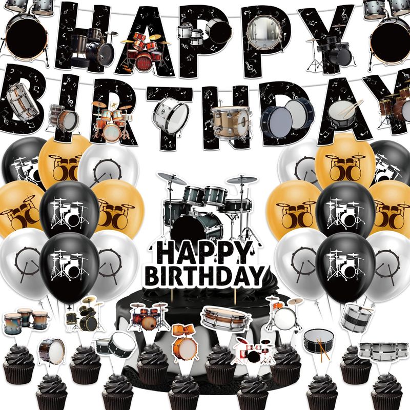 Drum Party Supplies Music Drum Birthday Party Decorations Includes ...