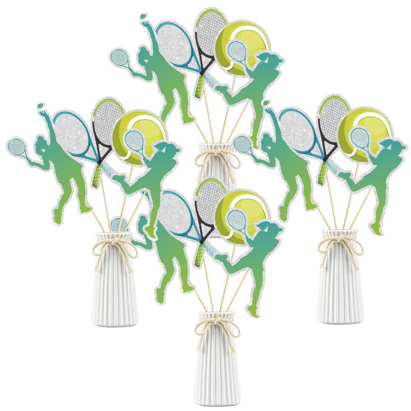 16 Pcs Tennis Collection Table Topper - Tennis Theme Birthday Table ...