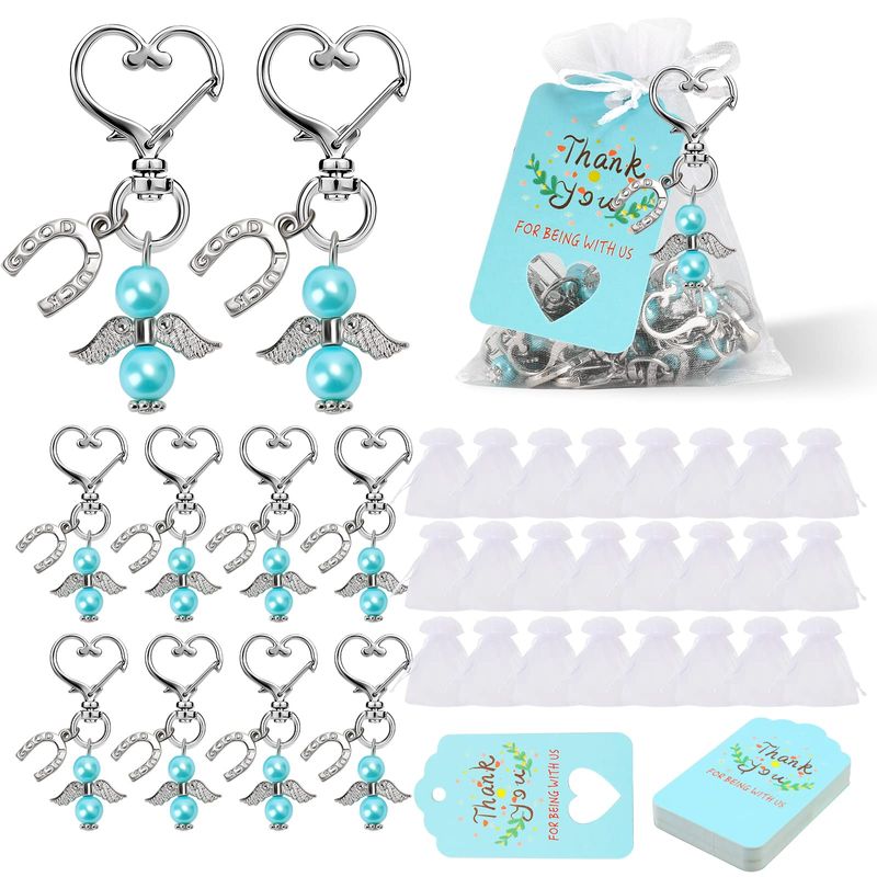 Guardian Angel Key Ring Set, 24 Pieces Guardian Angel Pendant with 24 ...